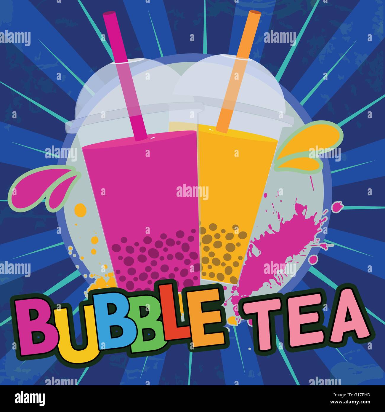 Bubble tea poster hi-res stock photography and images - Alamy