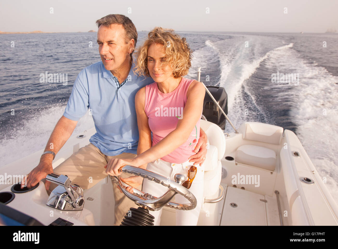 Man driving speedboat hi-res stock photography and images - Alamy
