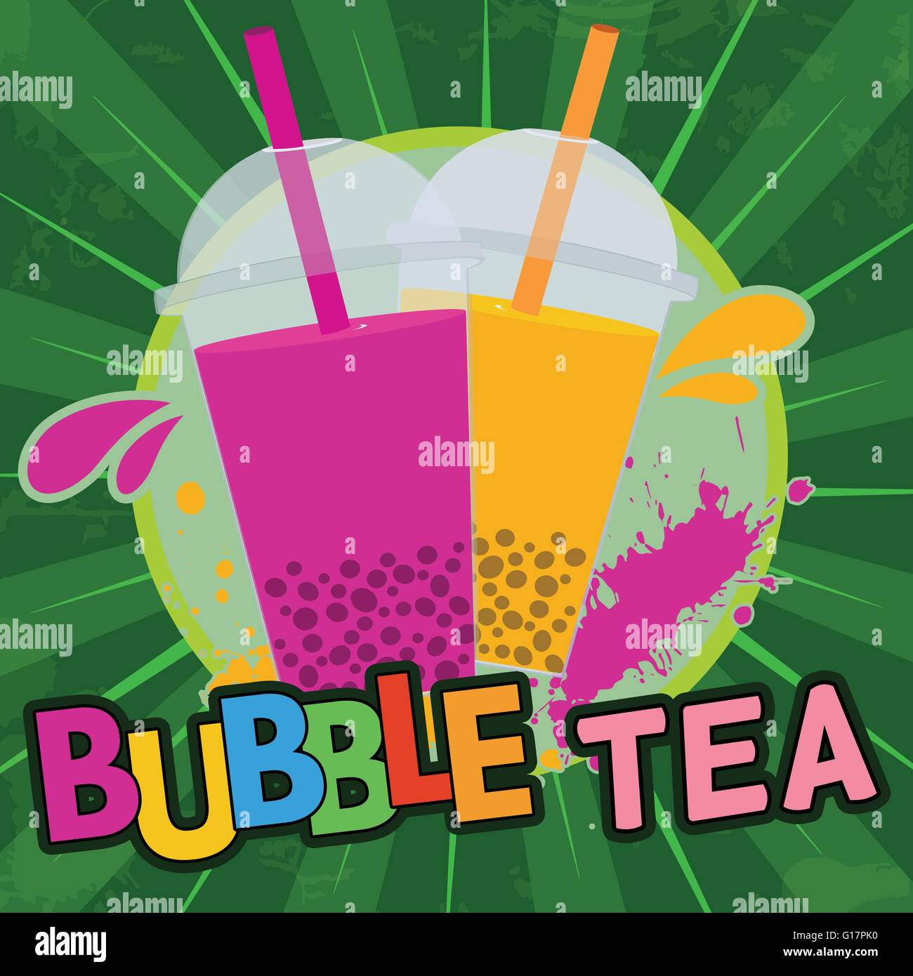 Bubble tea poster hi-res stock photography and images - Alamy