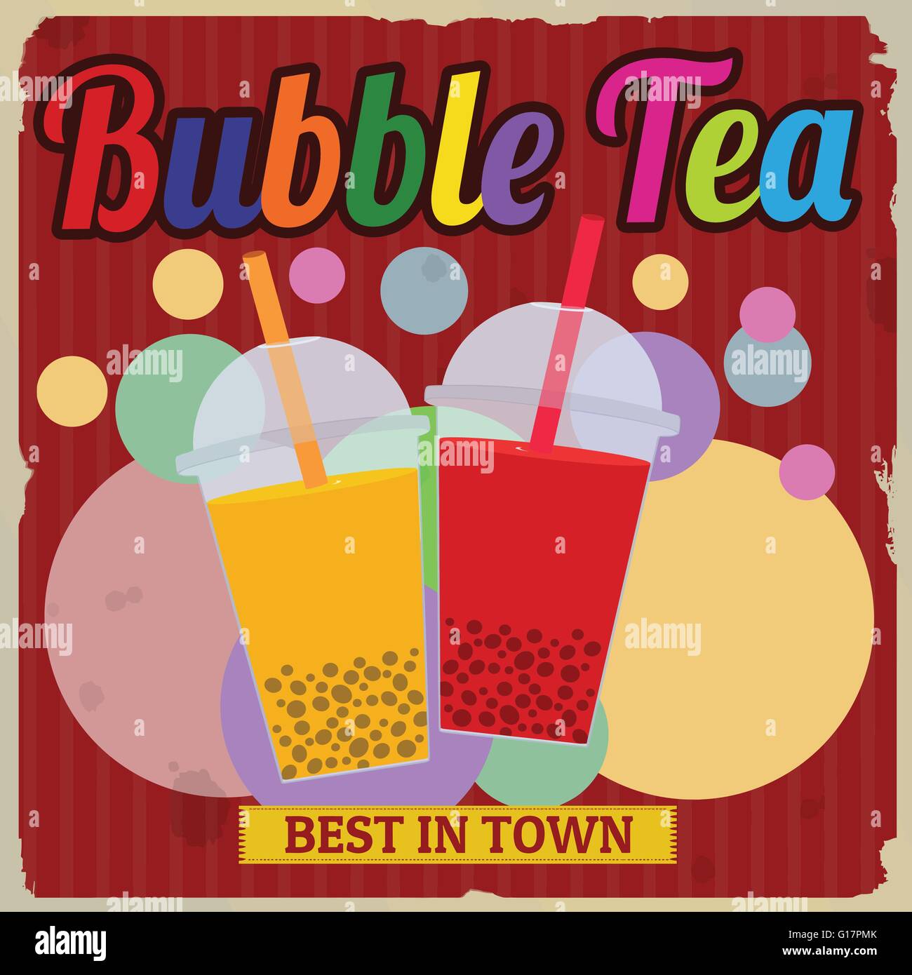 Bubble tea poster Stock Vector Images - Alamy