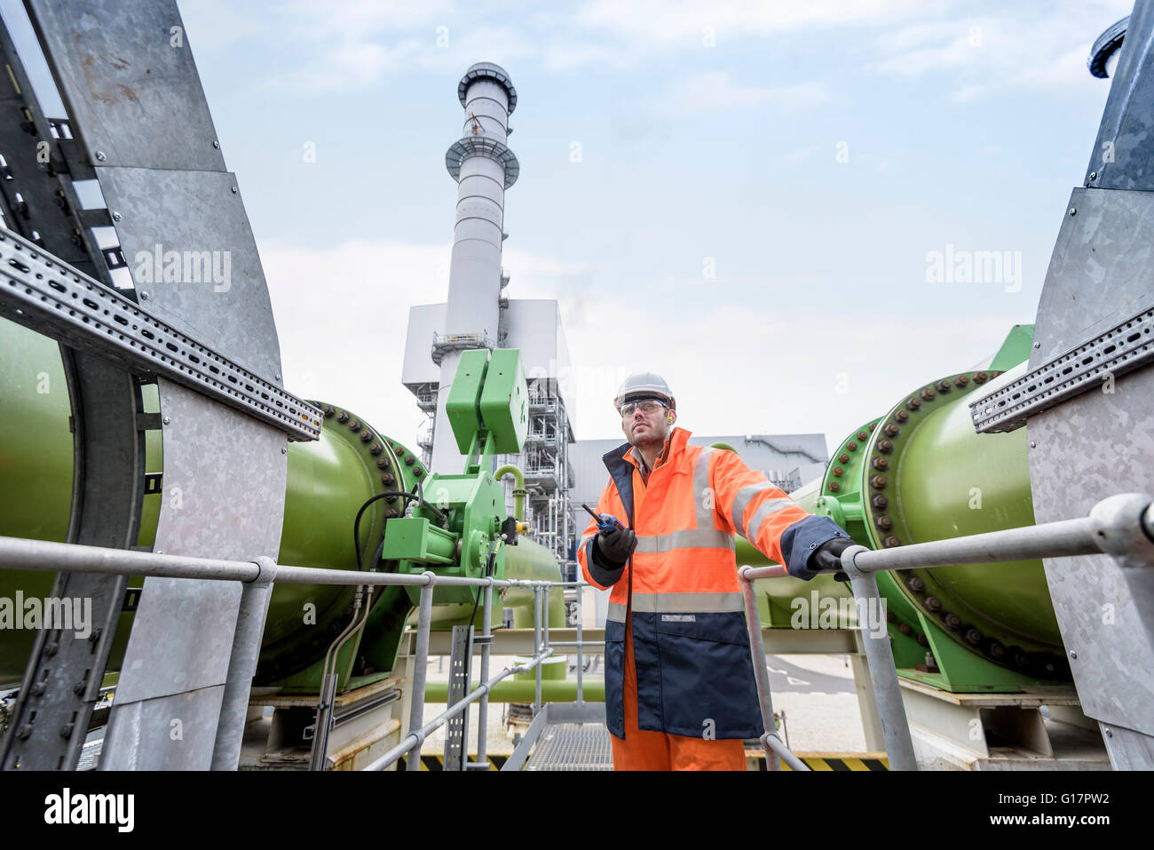 Gas fired power station piping hi-res stock photography and images - Alamy