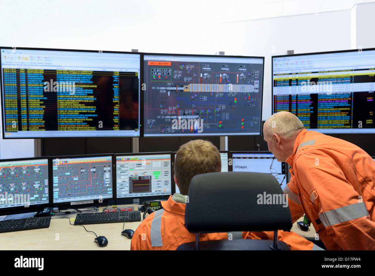 Engineer monitoring control room hi-res stock photography and images ...
