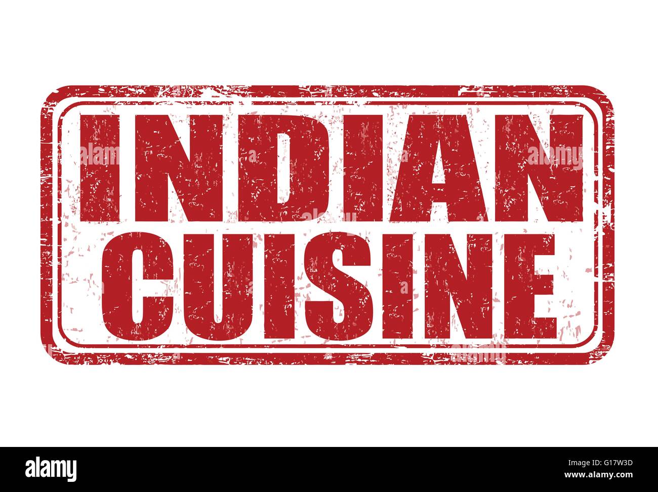 Indian cuisine grunge rubber stamp on white background, vector ...