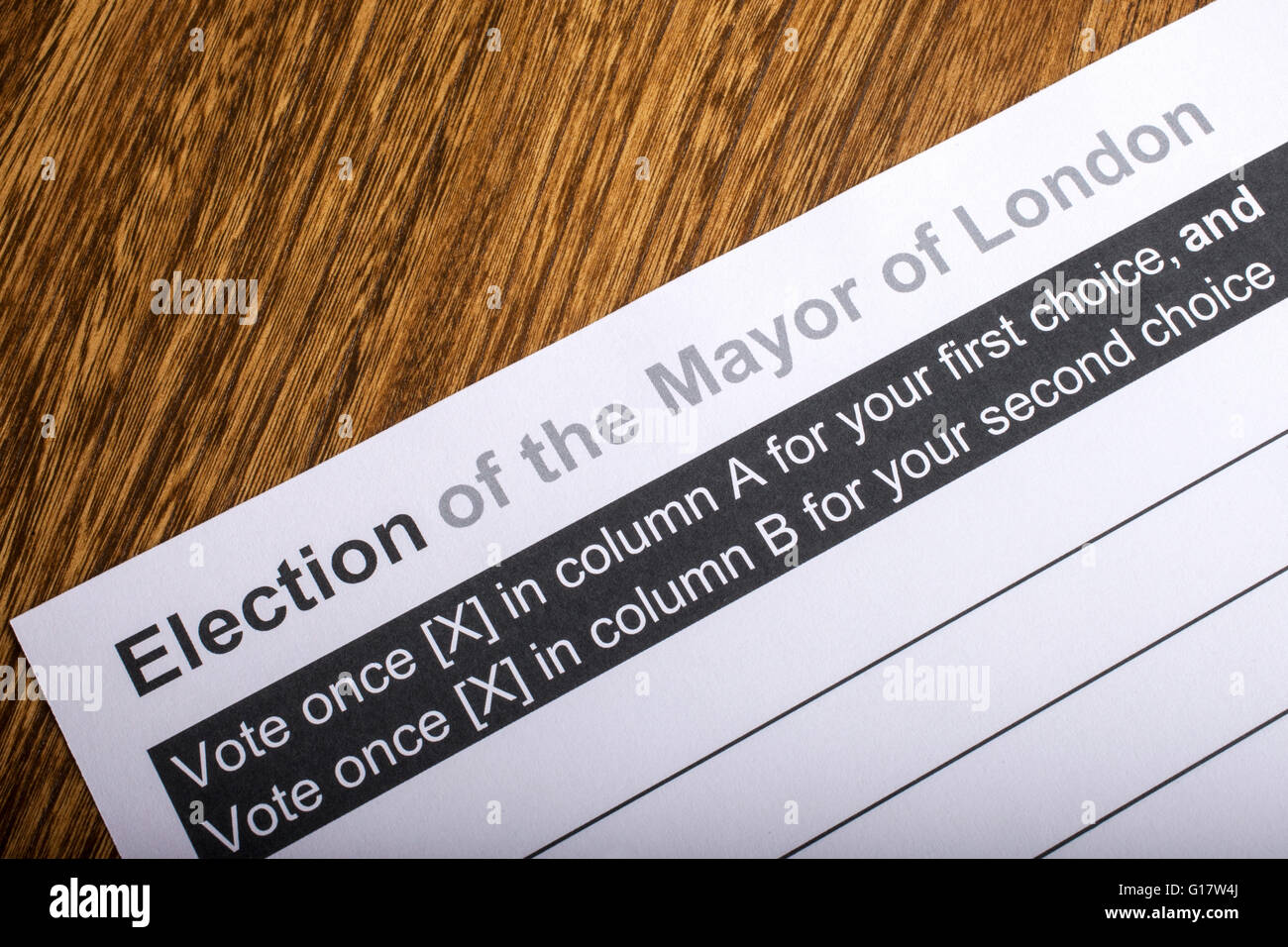 Constituency ballot paper hi-res stock photography and images - Alamy