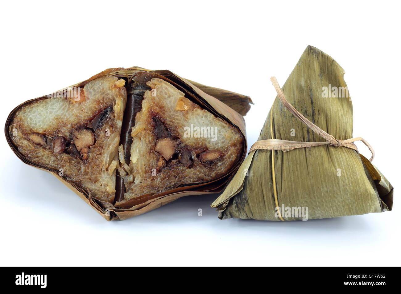 Zongzi chinese food on white background Stock Photo - Alamy