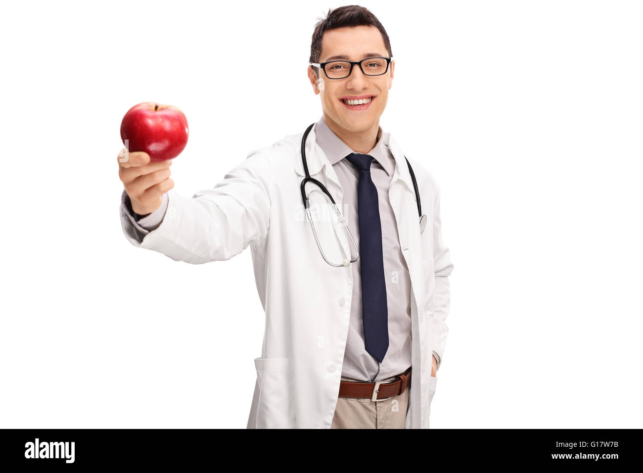 Doctor and apple hi-res stock photography and images - Alamy