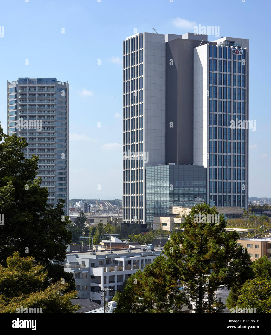 Distant high level view from Gotoh Museum gardens. Futako-Tamagawa ...
