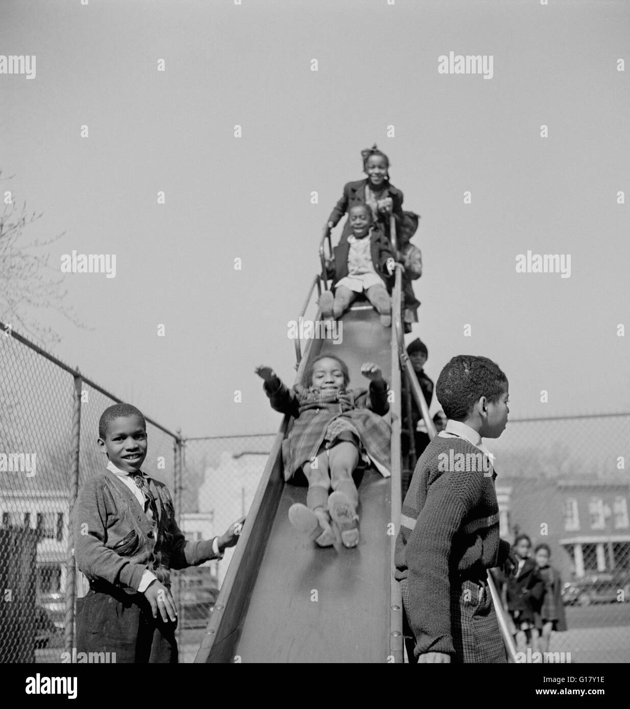 Children playing playground 1940s hi-res stock photography and images ...
