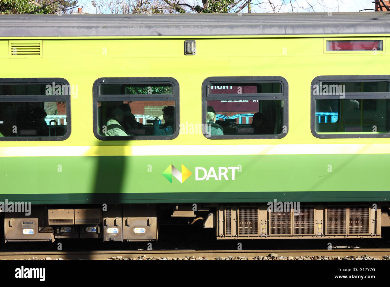 DART "Dublin Area Rapid Transport" train carriage Stock Photo - Alamy