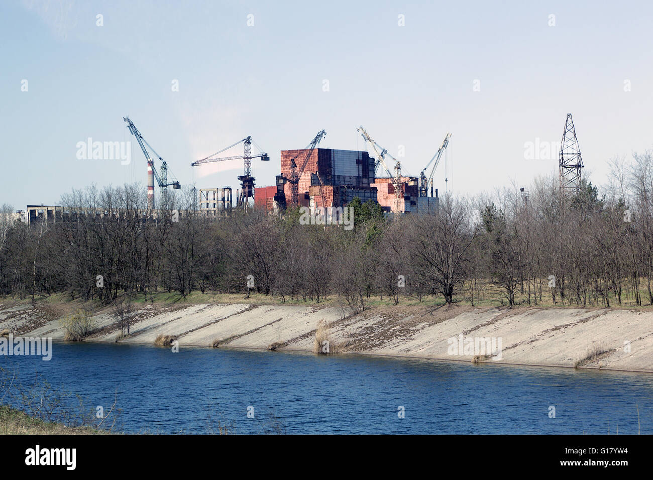 Nuclear Power Plant Chernobyl, unfinished Reactor 5 and 6 Stock Photo ...