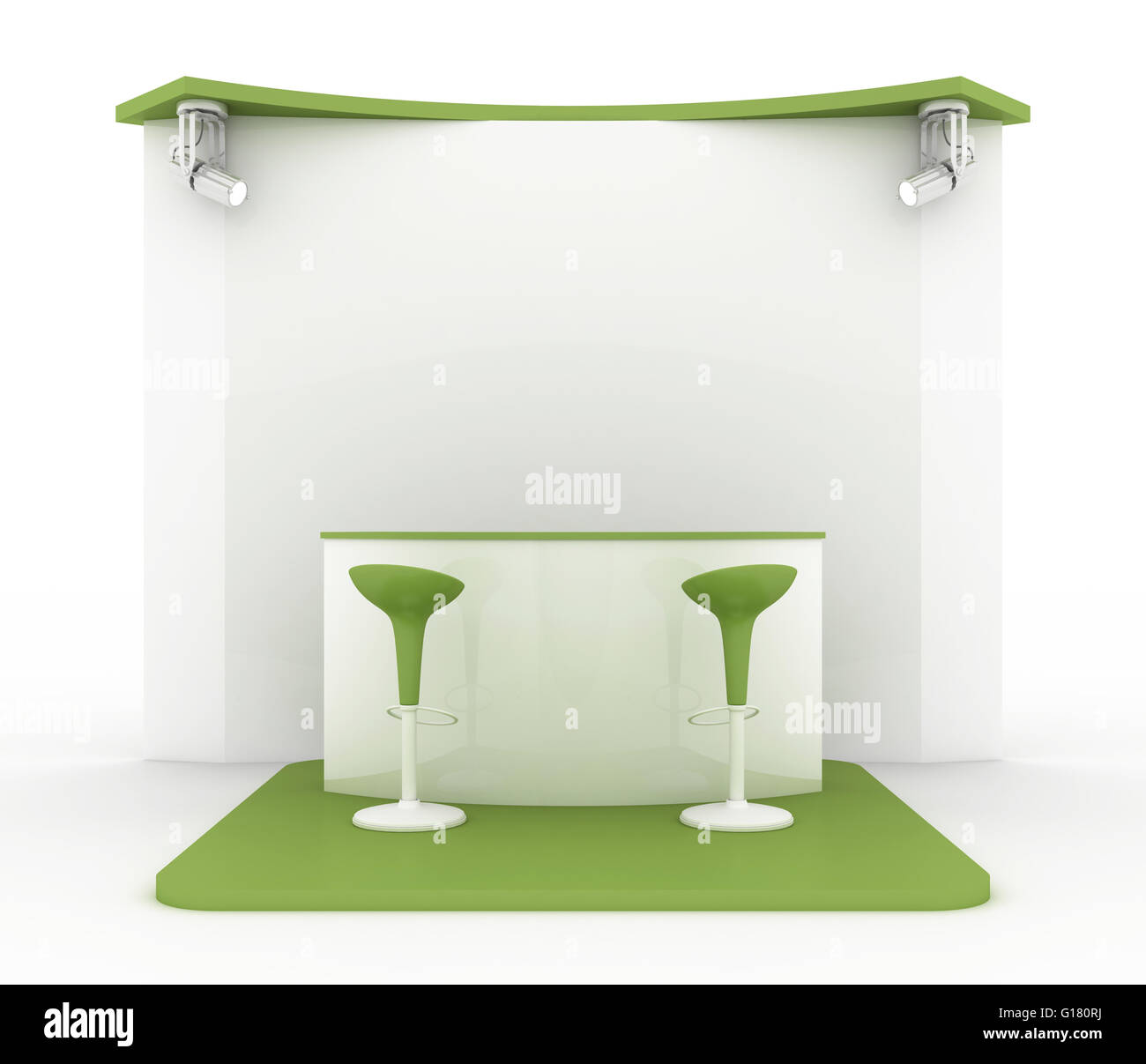 Empty exhibition booth, copy space illustration, 3d rendering Stock ...