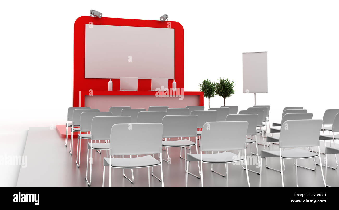 Empty exhibition booth, copy space illustration, 3d rendering Stock ...
