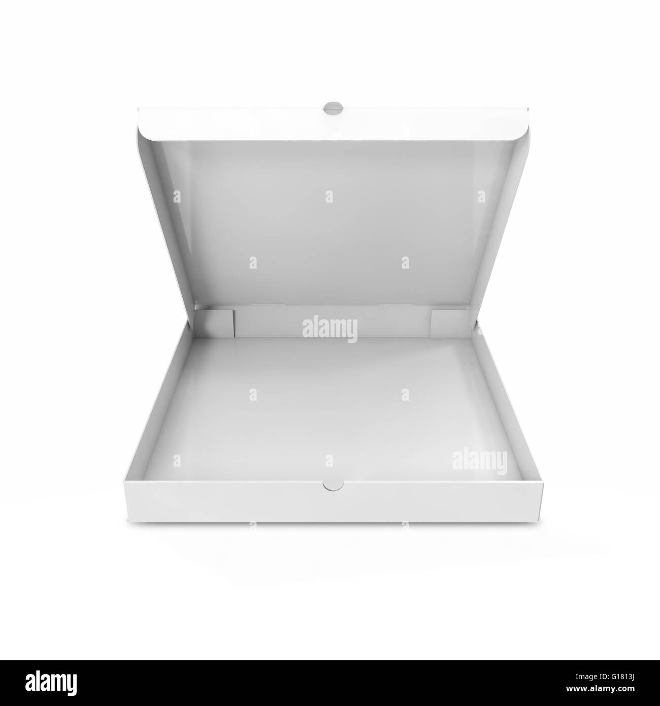 White empty pizza box isolated on white background Stock Photo - Alamy