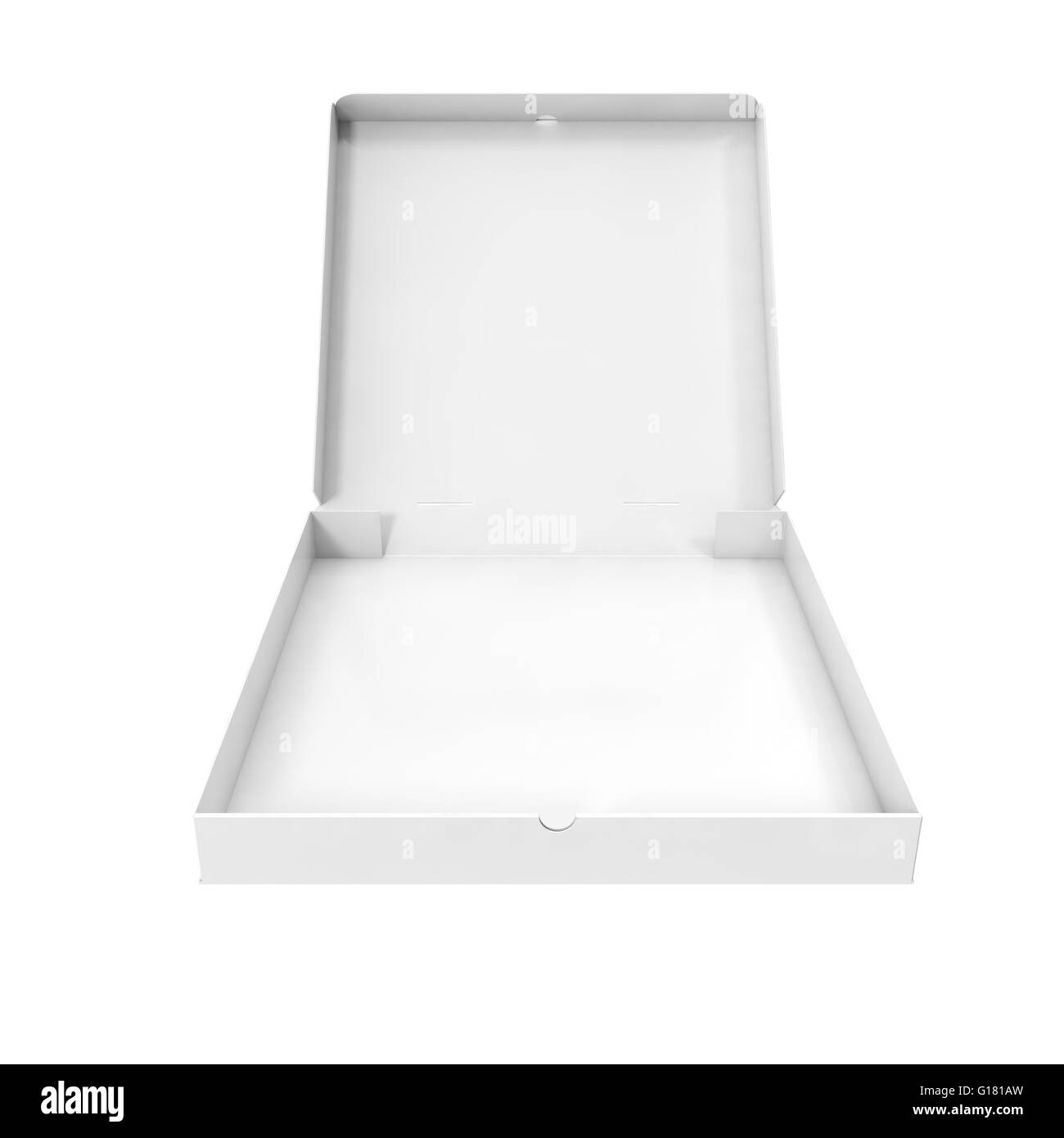 White empty pizza box isolated on white background Stock Photo - Alamy