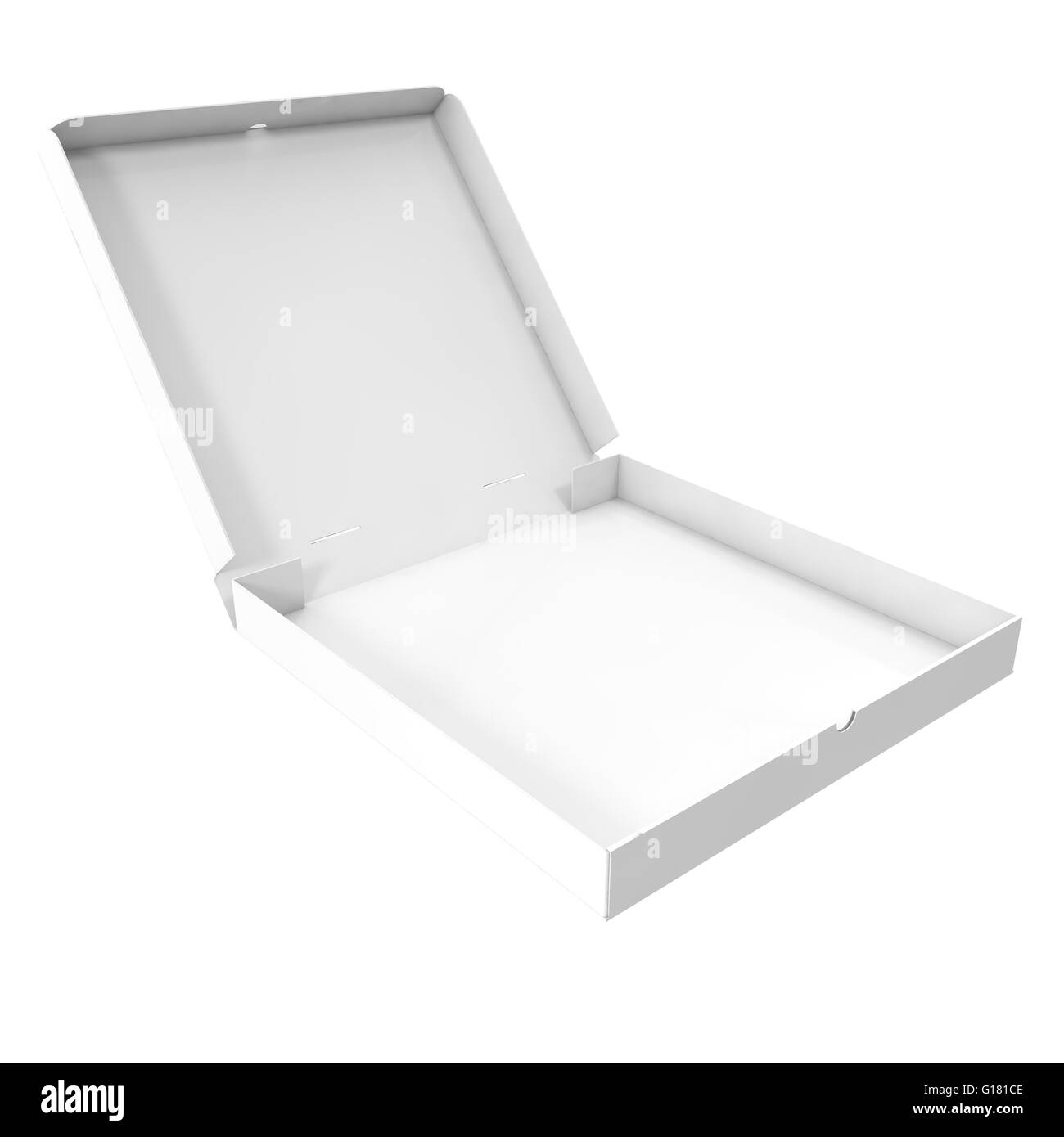 White empty pizza box isolated on white background Stock Photo - Alamy