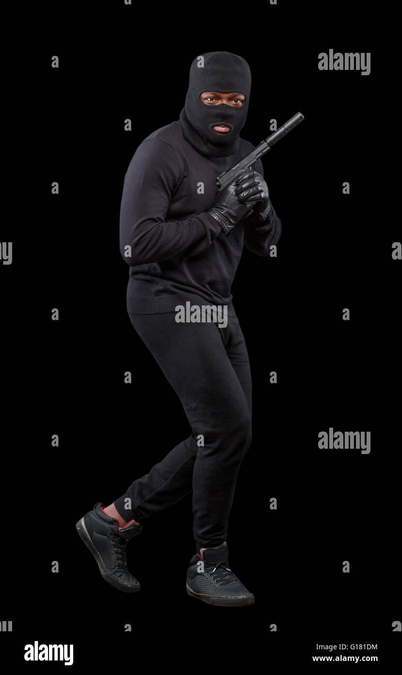 Masked Criminal With Gun High Resolution Stock Photography and Images ...