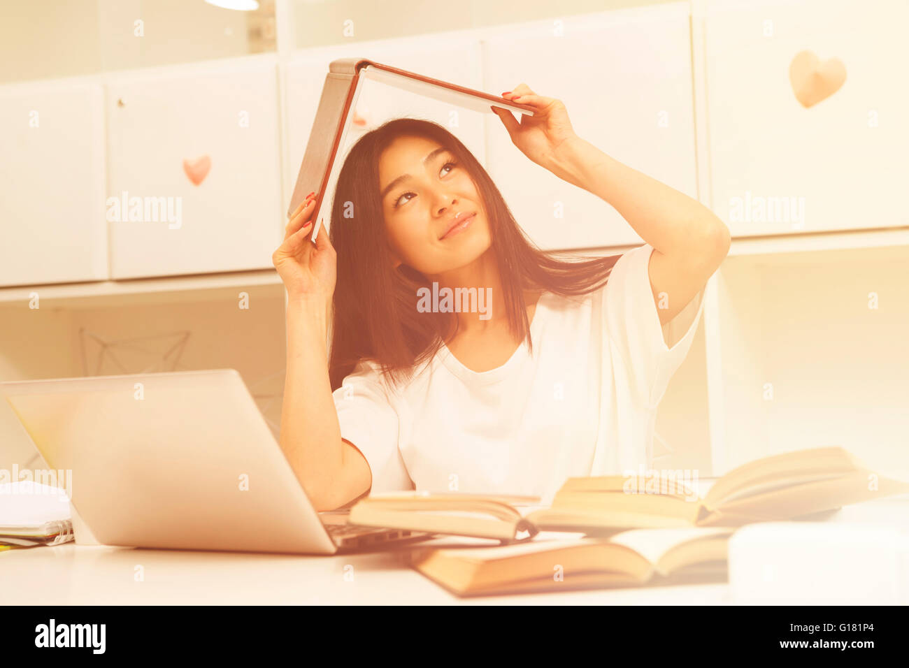 Asian student playing Stock Photo - Alamy