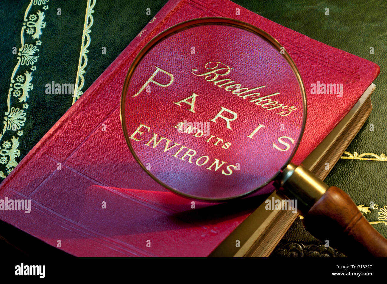 1900 Paris Baedekers antiquarian guide and map book of Paris and ...