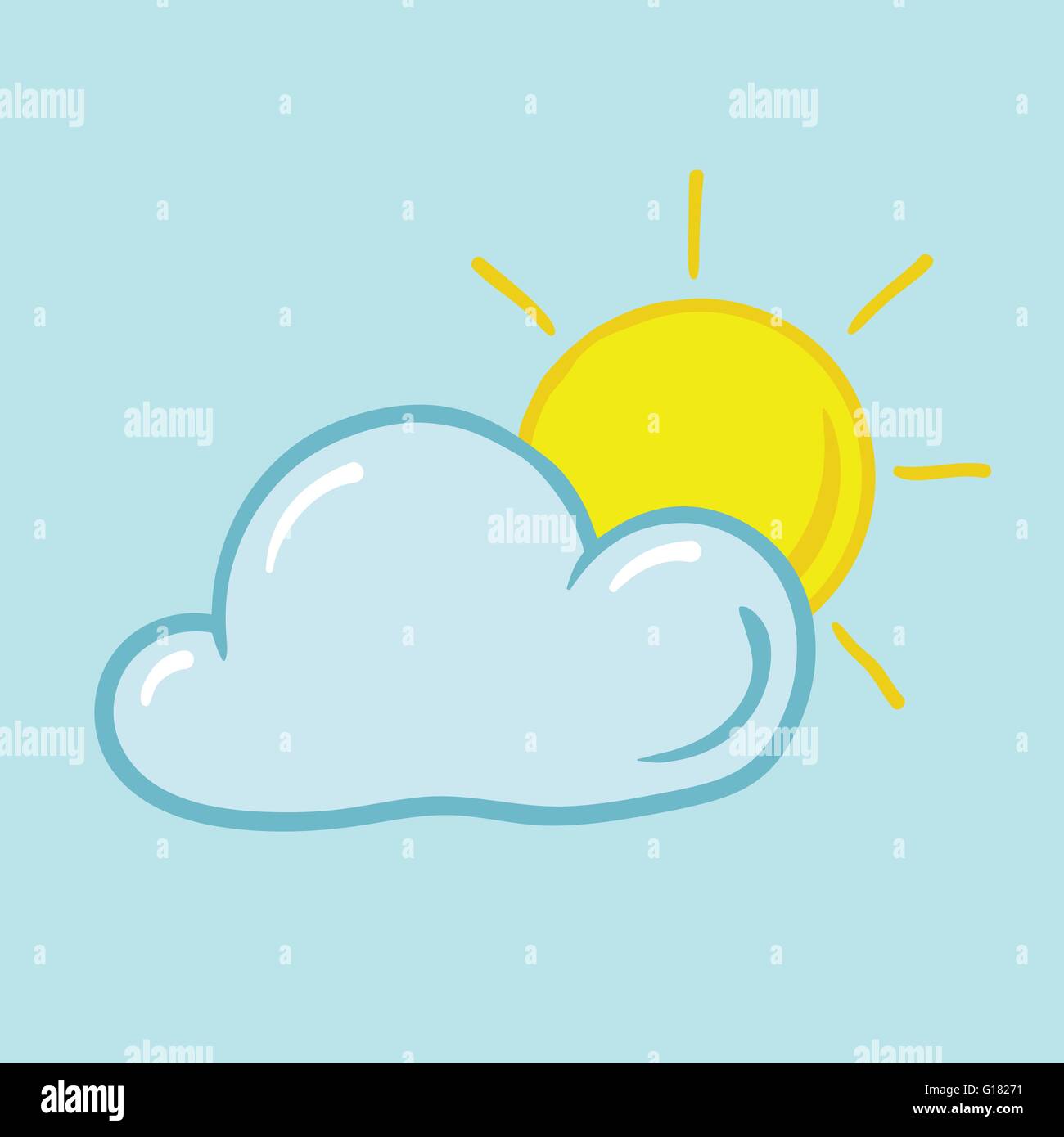 partly sunny vector icon Stock Vector Image & Art - Alamy