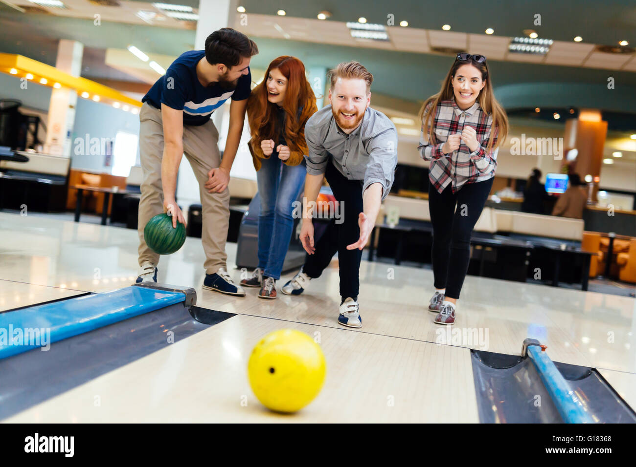 Bowling alley leisure time hi-res stock photography and images - Alamy