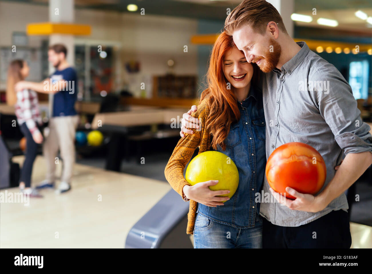 Two Men In Bowling Alley High Resolution Stock Photography and Images ...