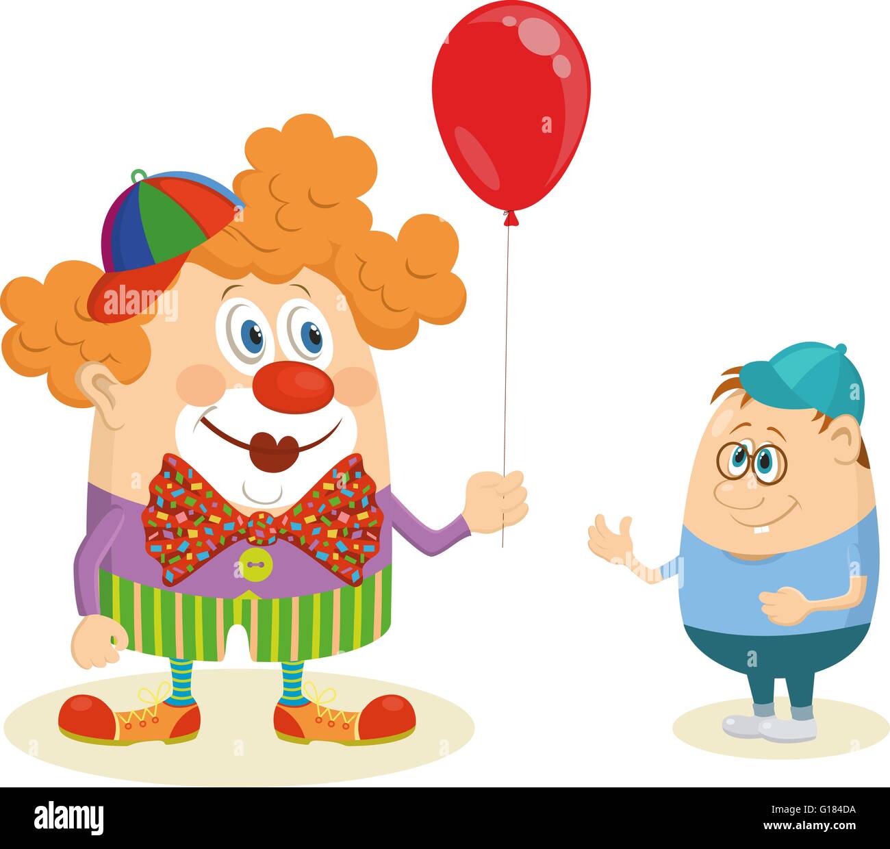 Circus clown balloon boy Stock Vector Images - Alamy