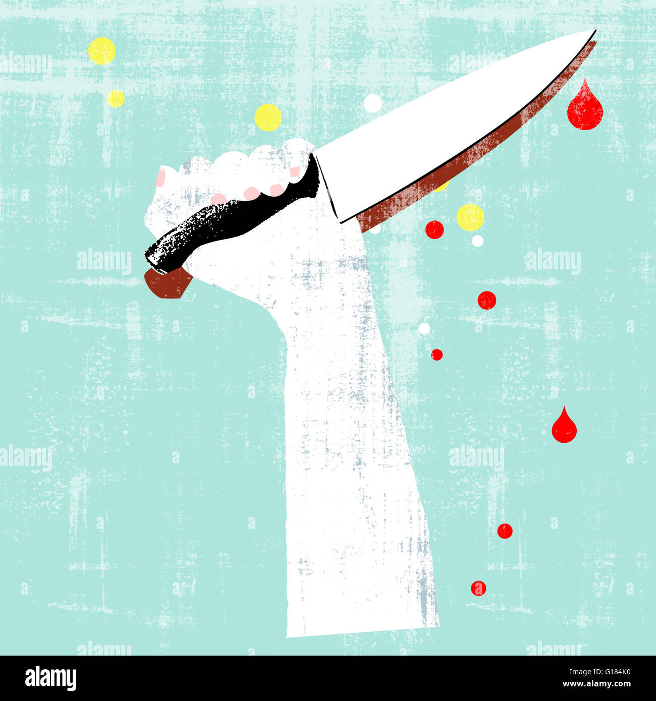 Dripping blood knife hi-res stock photography and images - Alamy