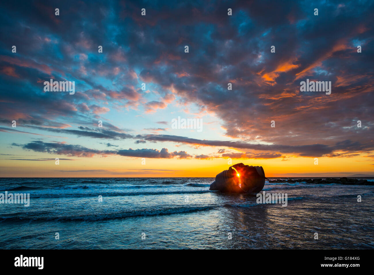 Mary’s Shell,sunset at cleveleys,fylde coast,lancashire,england,uk ...