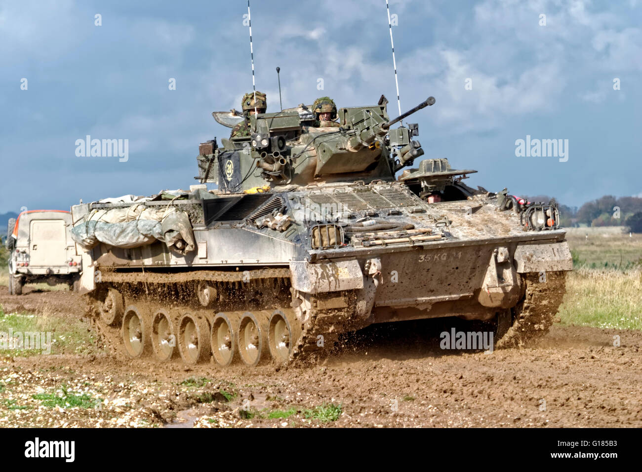 A British Army Warrior Infantry Fighting Vehicle, MCV-80, on the ...