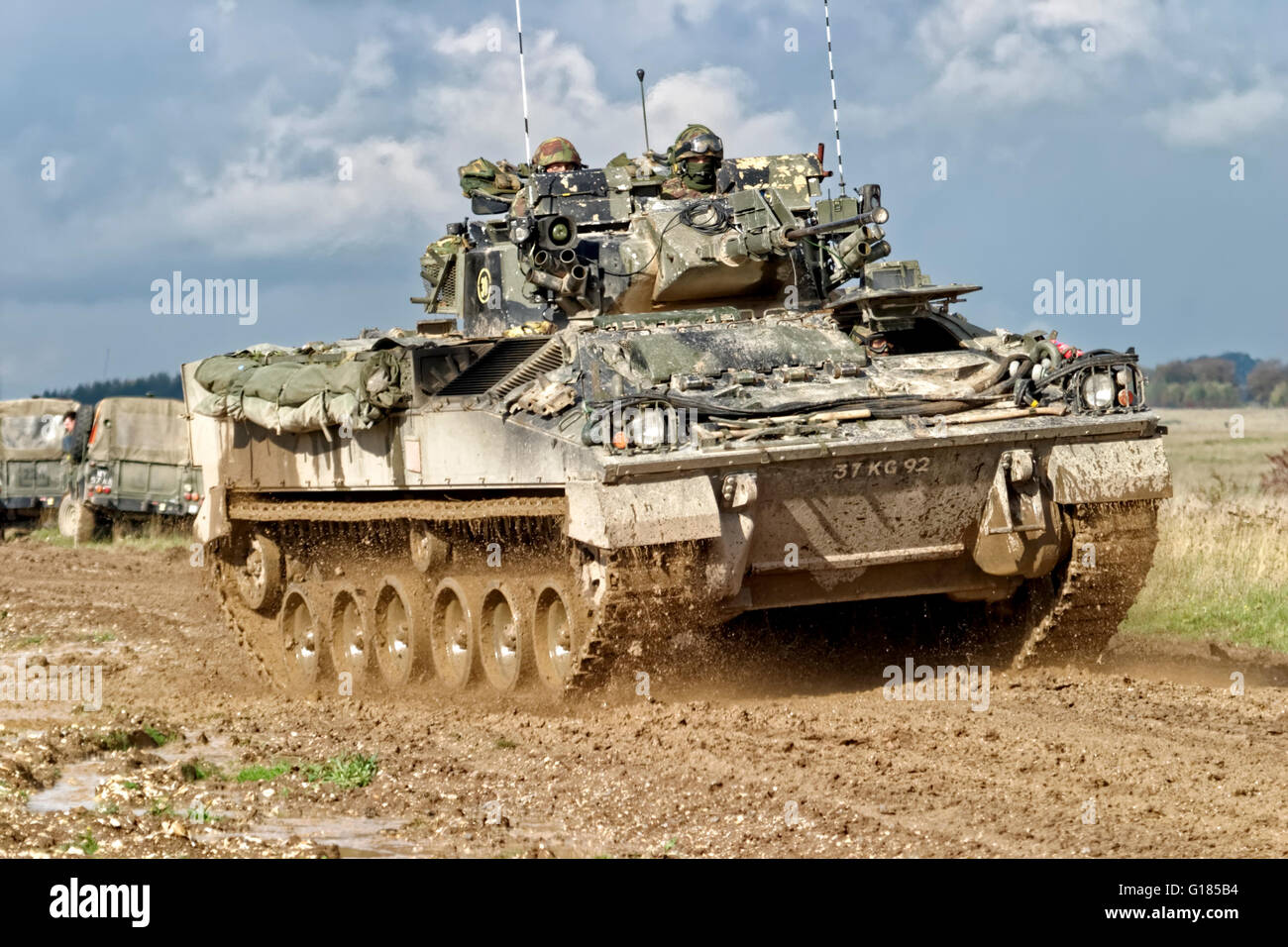 A British Army Warrior Infantry Fighting Vehicle, MCV-80, on the ...
