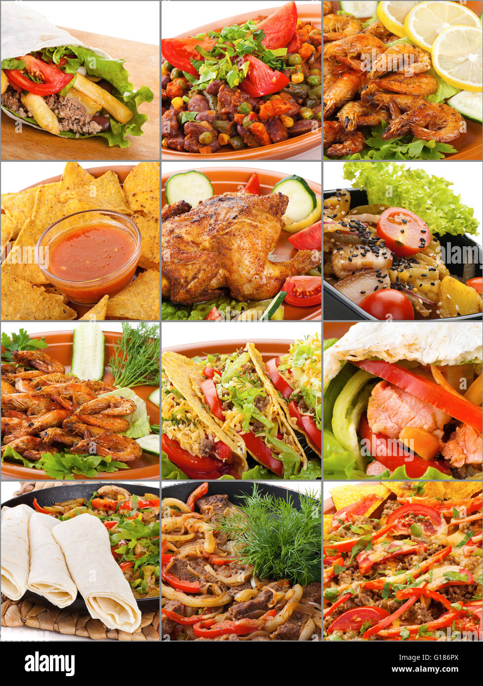 Indian food collage hi-res stock photography and images - Alamy