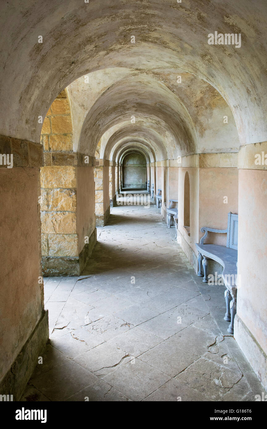 Interior of the seven arched Praeneste at Rousham House and Garden ...