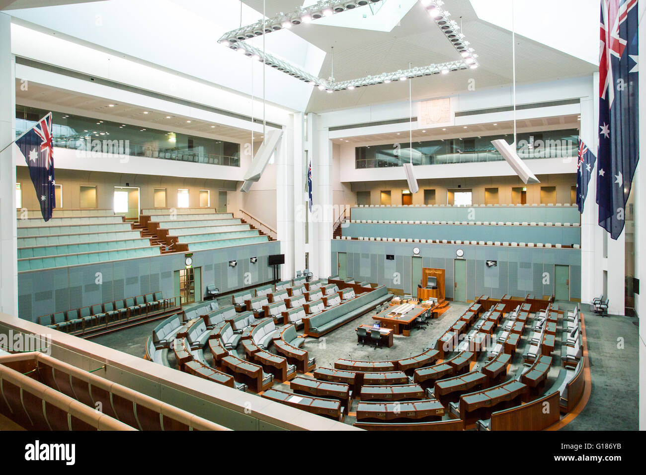CANBERRA, AUSTRALIA - MAR 25, 2016: Interior view of the House of ...