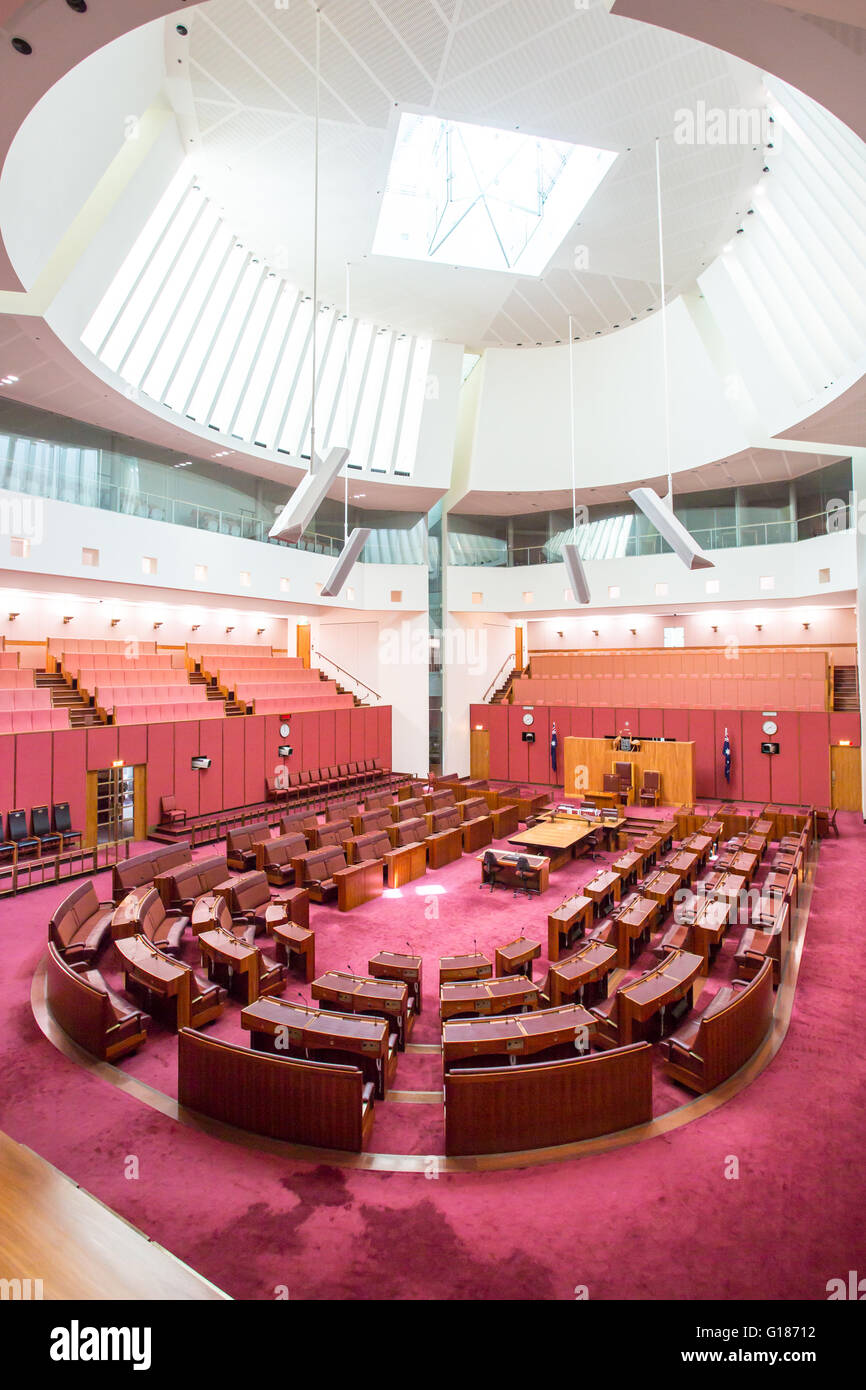 CANBERRA, AUSTRALIA - MAR 25, 2016: Interior view of the Australian ...