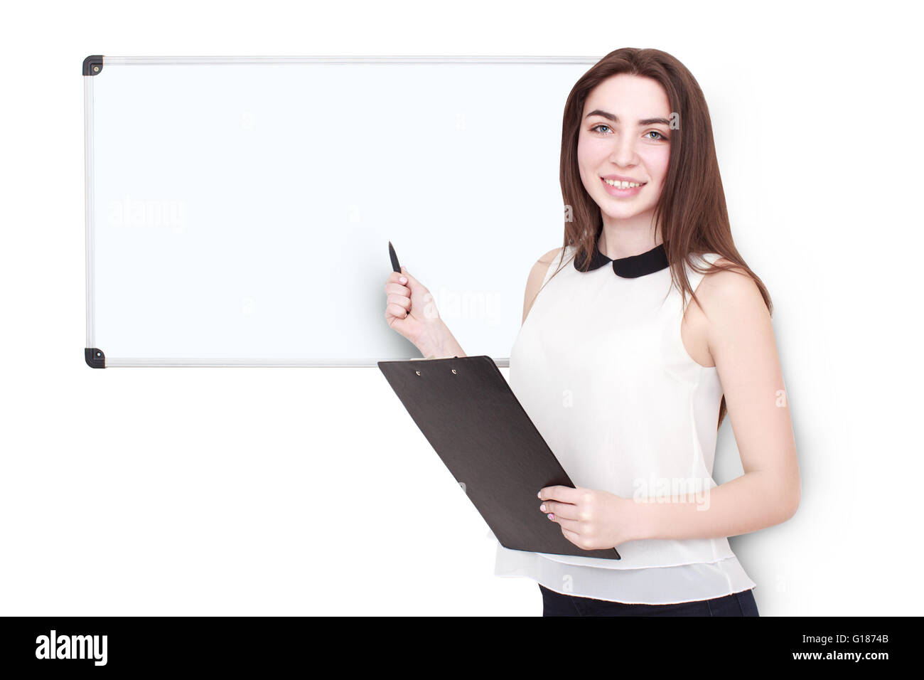 Portrait of coaching woman Stock Photo - Alamy