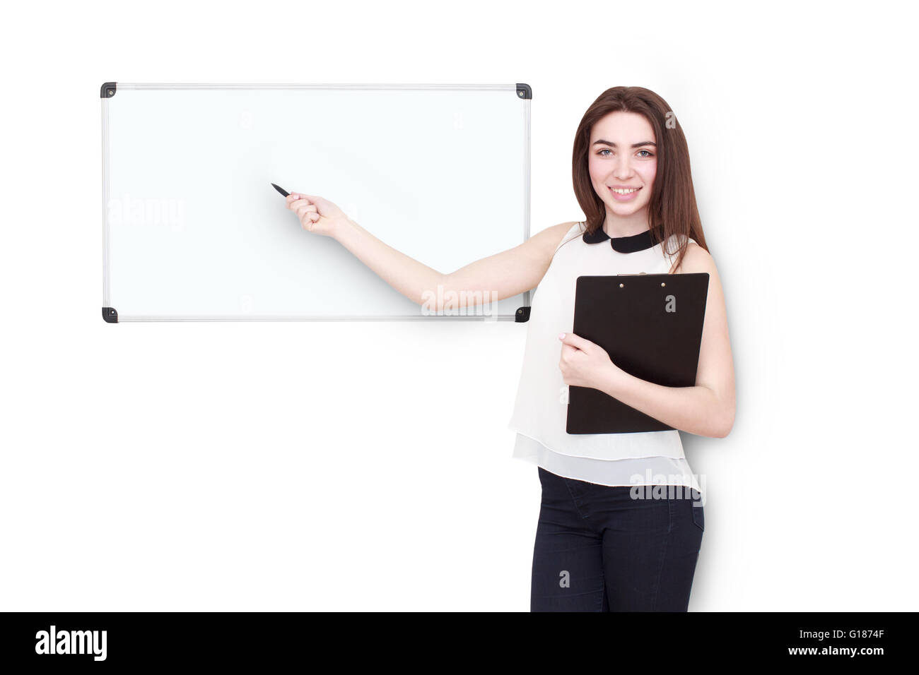 Portrait of coaching woman Stock Photo - Alamy