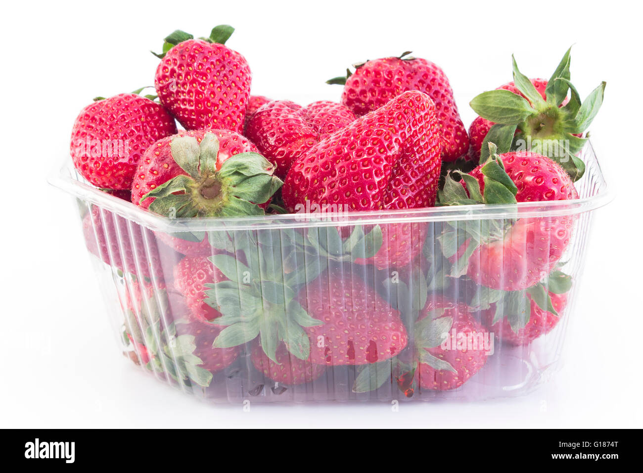 Strawberries a plastic box hi-res stock photography and images - Alamy