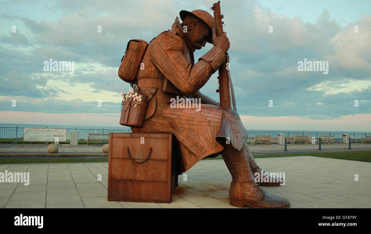 Tommy , war memorial , Seaham , County Durham Stock Photo - Alamy