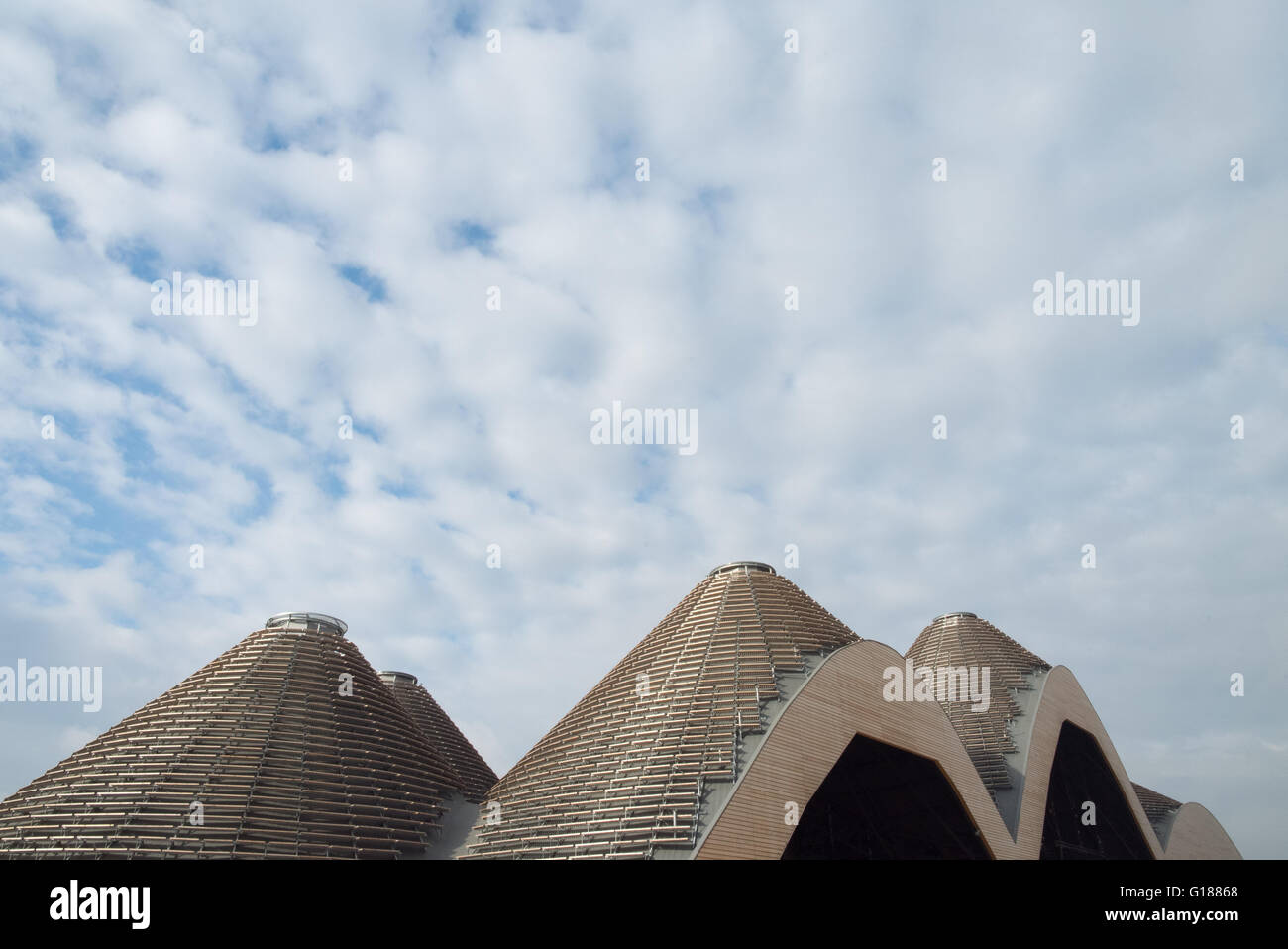 Modern pyramids and blue sky Stock Photo - Alamy
