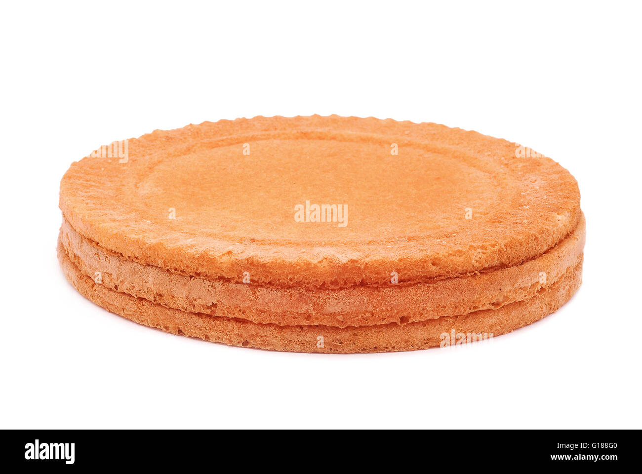 Homemade round sponge cake Cut Out Stock Images & Pictures - Alamy