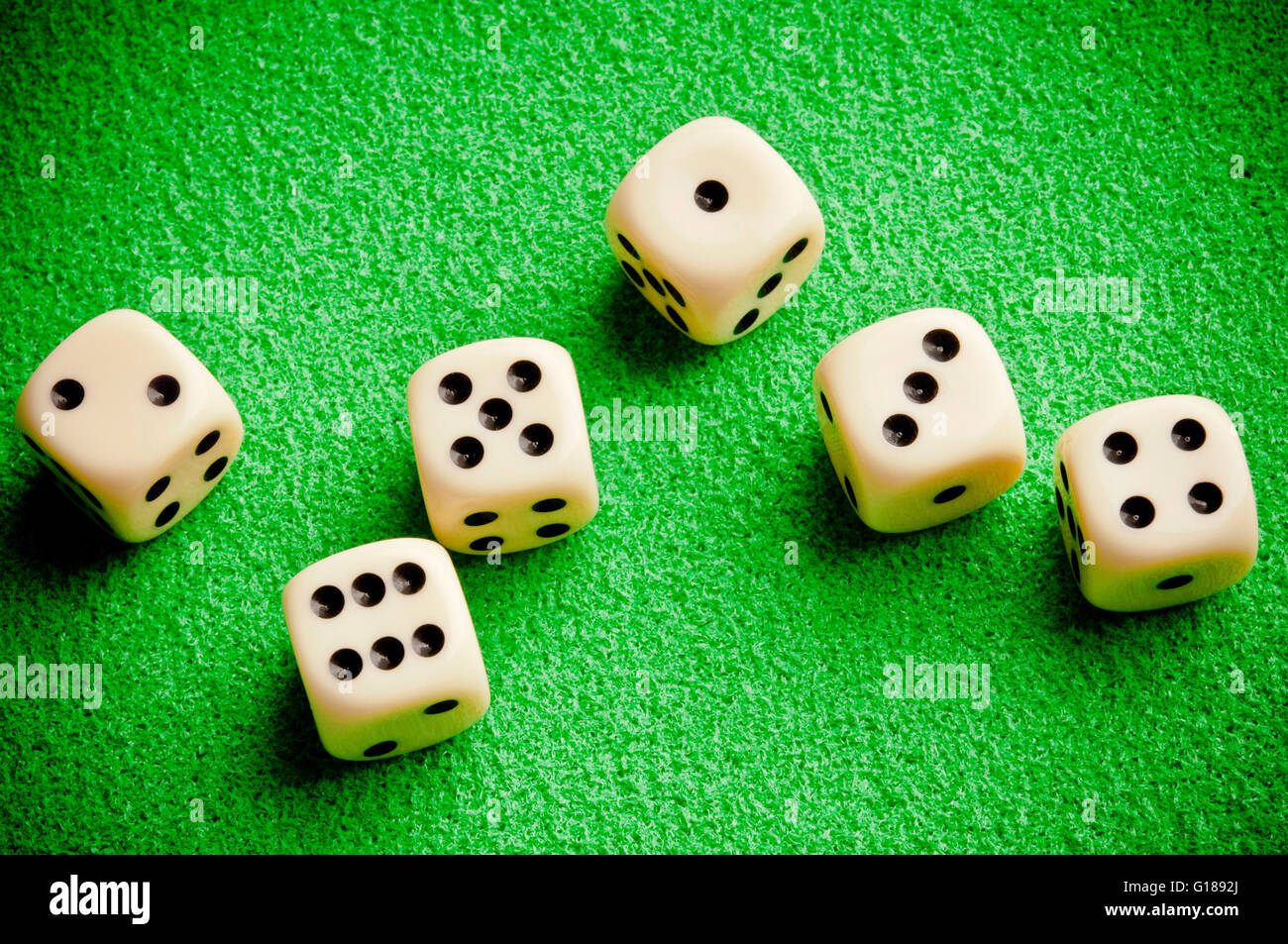 Six dice hi-res stock photography and images - Alamy