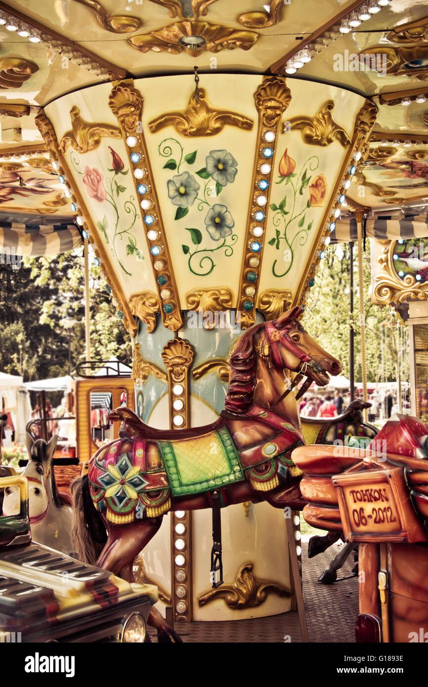 carousel or merry-go-round Stock Photo - Alamy
