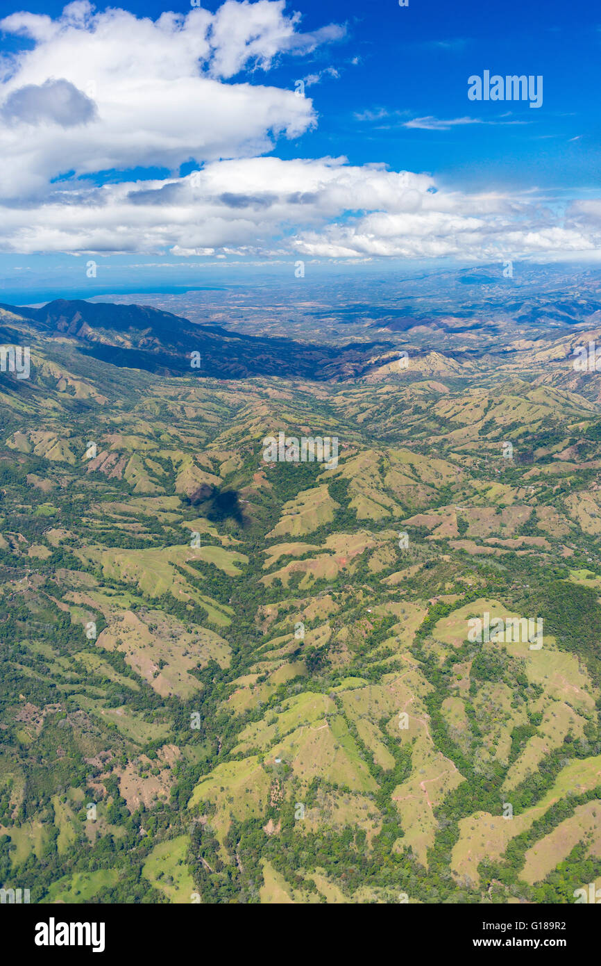 COSTA RICA - Aerial view of landscape in hills Stock Photo - Alamy