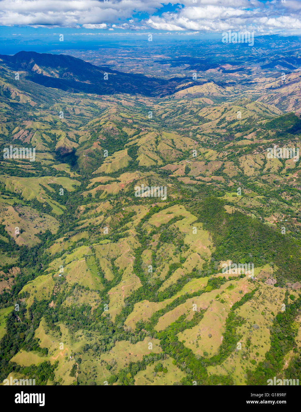COSTA RICA - Aerial view of landscape Stock Photo - Alamy