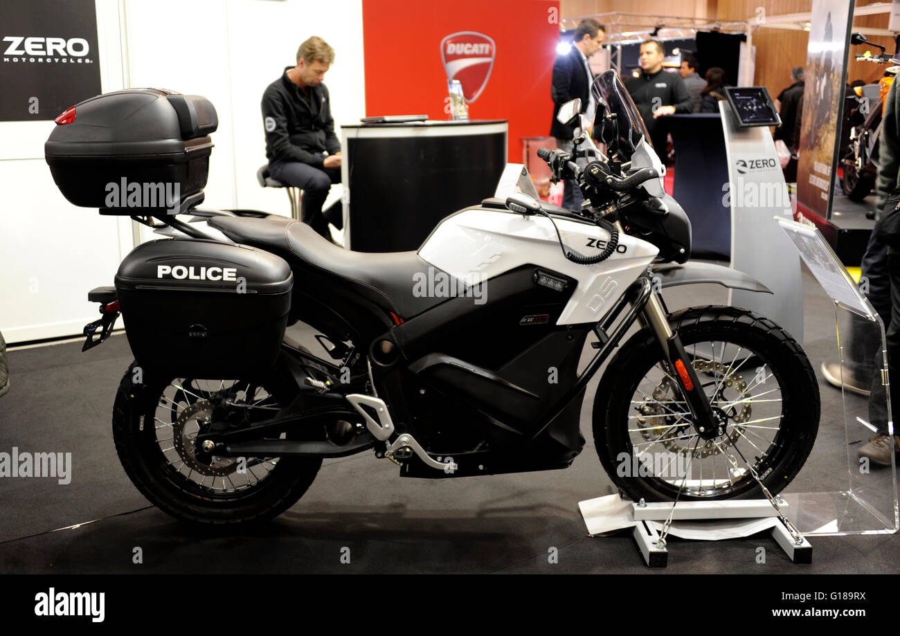 American Zero S Electric Motorcycle for Police, Paris Motorcycle Show ...