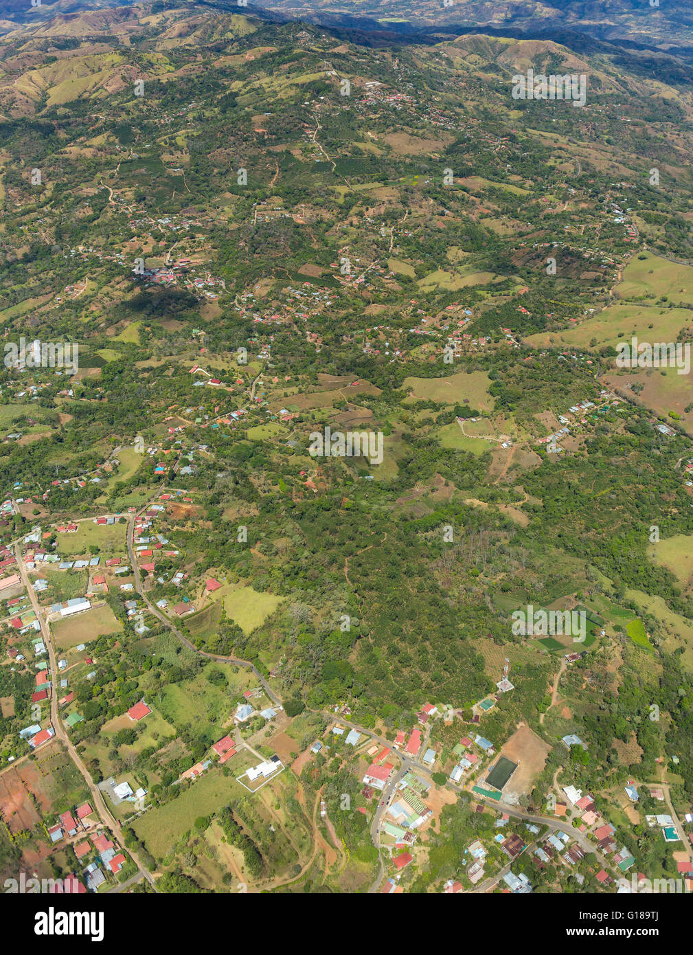 COSTA RICA - Aerial view of landscape Stock Photo - Alamy