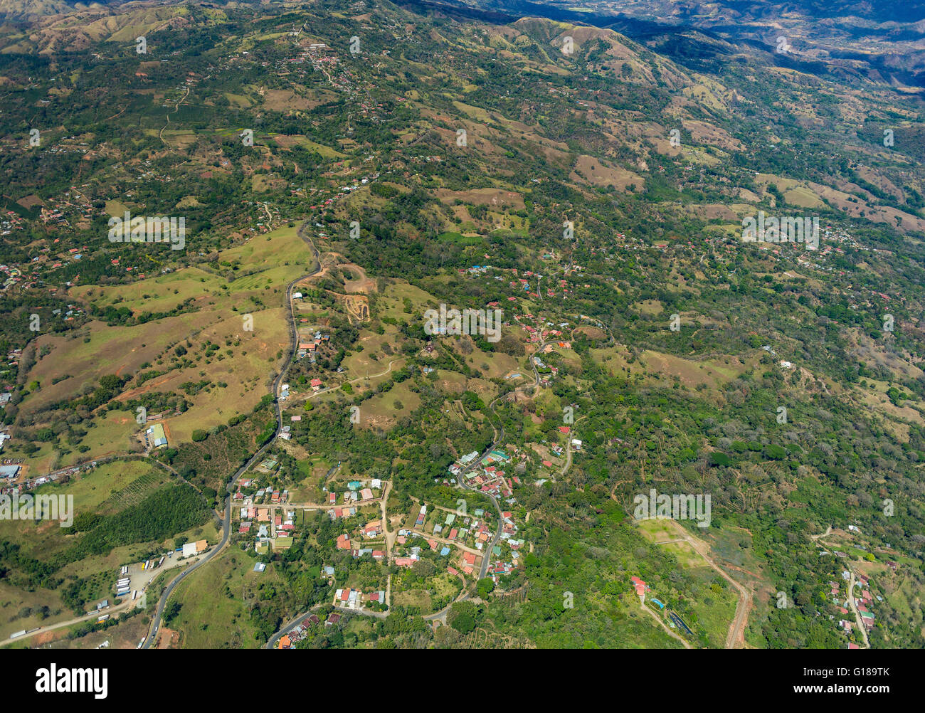 COSTA RICA - Aerial view of landscape Stock Photo - Alamy