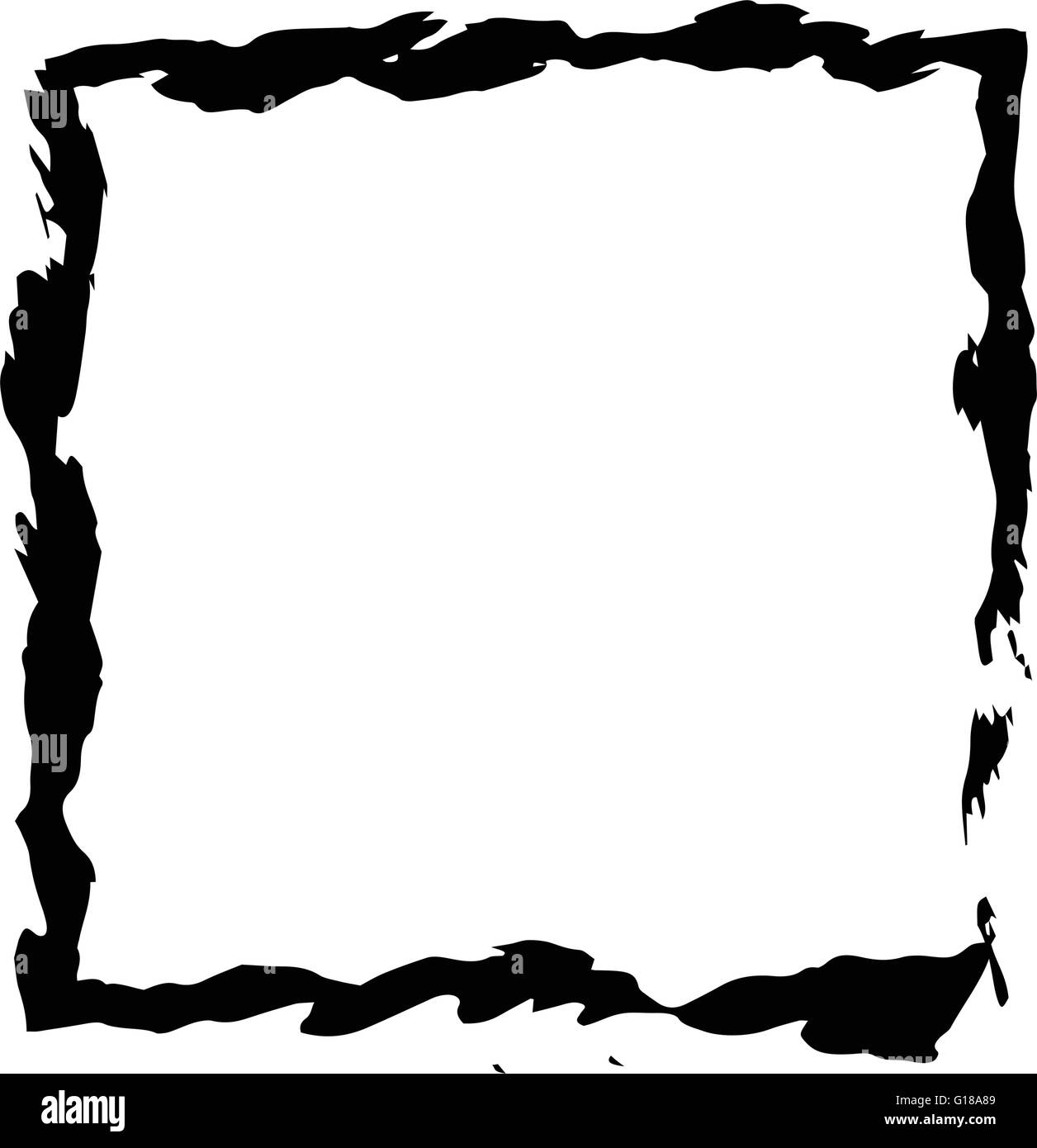 Square frame brush vector grunge paint watercolour ink Stock Vector ...