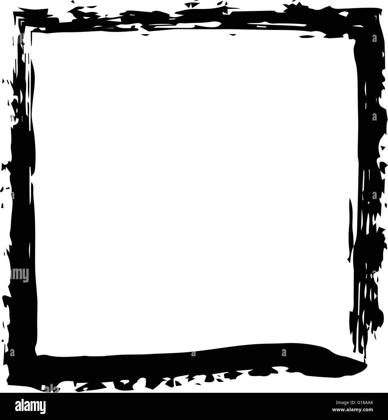 Square frame brush vector grunge paint watercolour ink Stock Vector ...