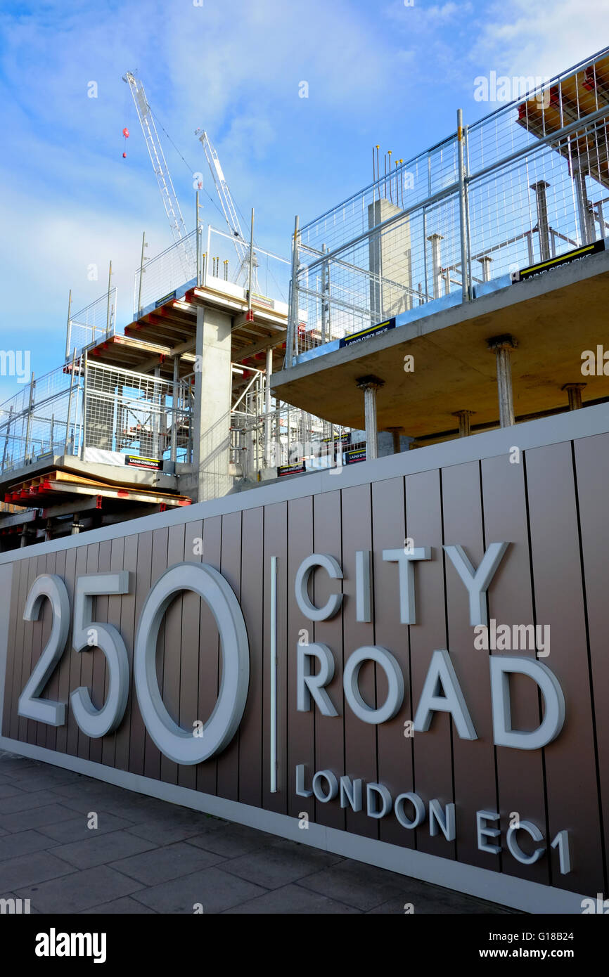 Construction Site at 250 City Road, London Stock Photo - Alamy